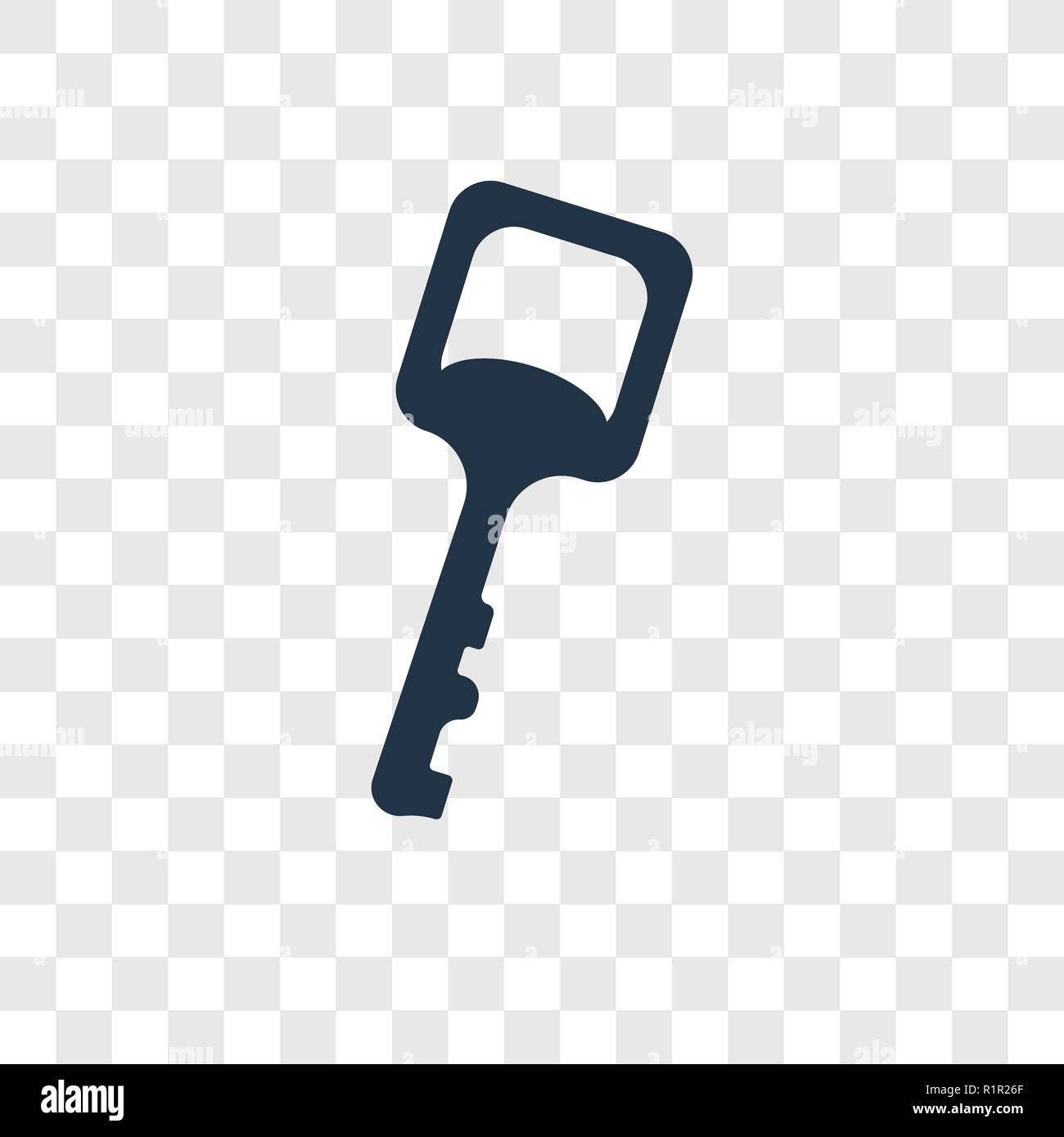 Key vector icon isolated on transparent background, Key transparency ...