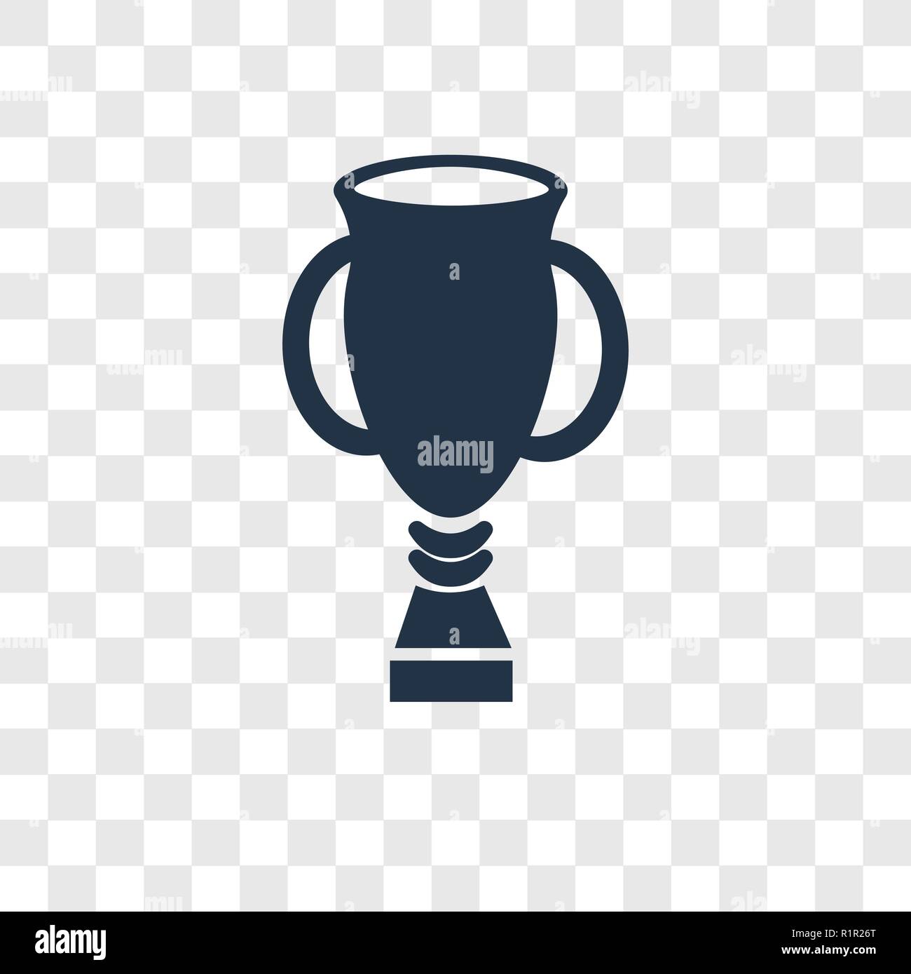 Trophy vector icon isolated on transparent background, Trophy ...