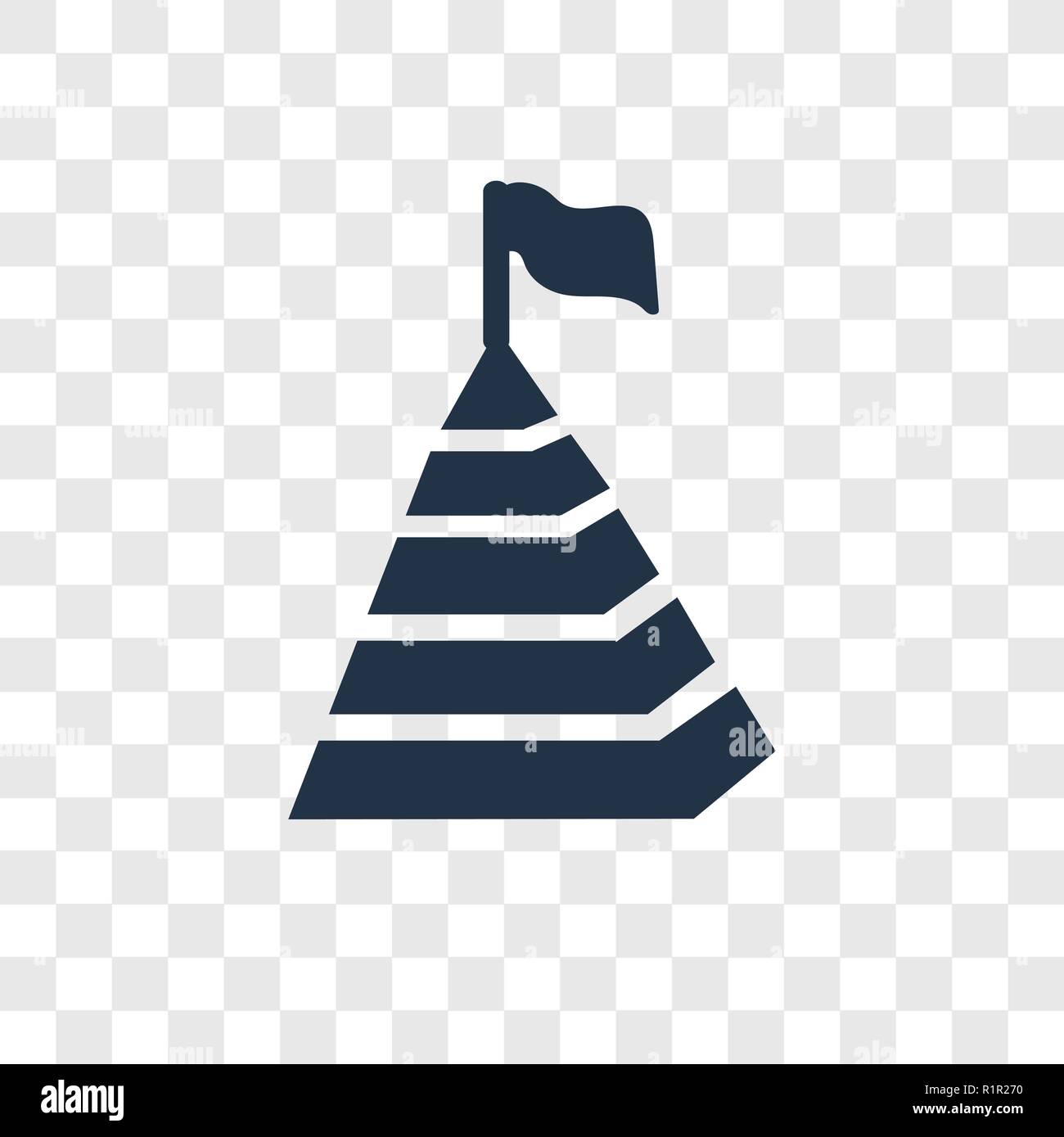 Pyramid vector icon isolated on transparent background, Pyramid ...