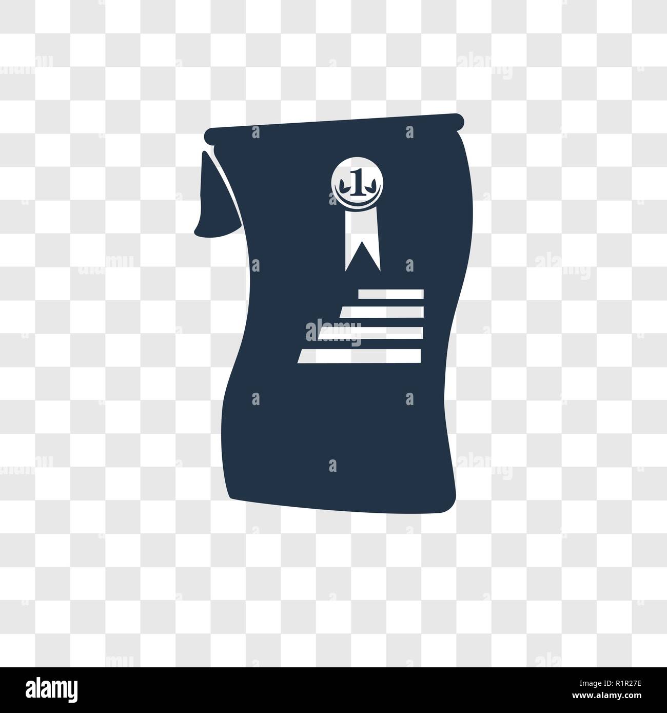 Diploma vector icon isolated on transparent background, Diploma ...