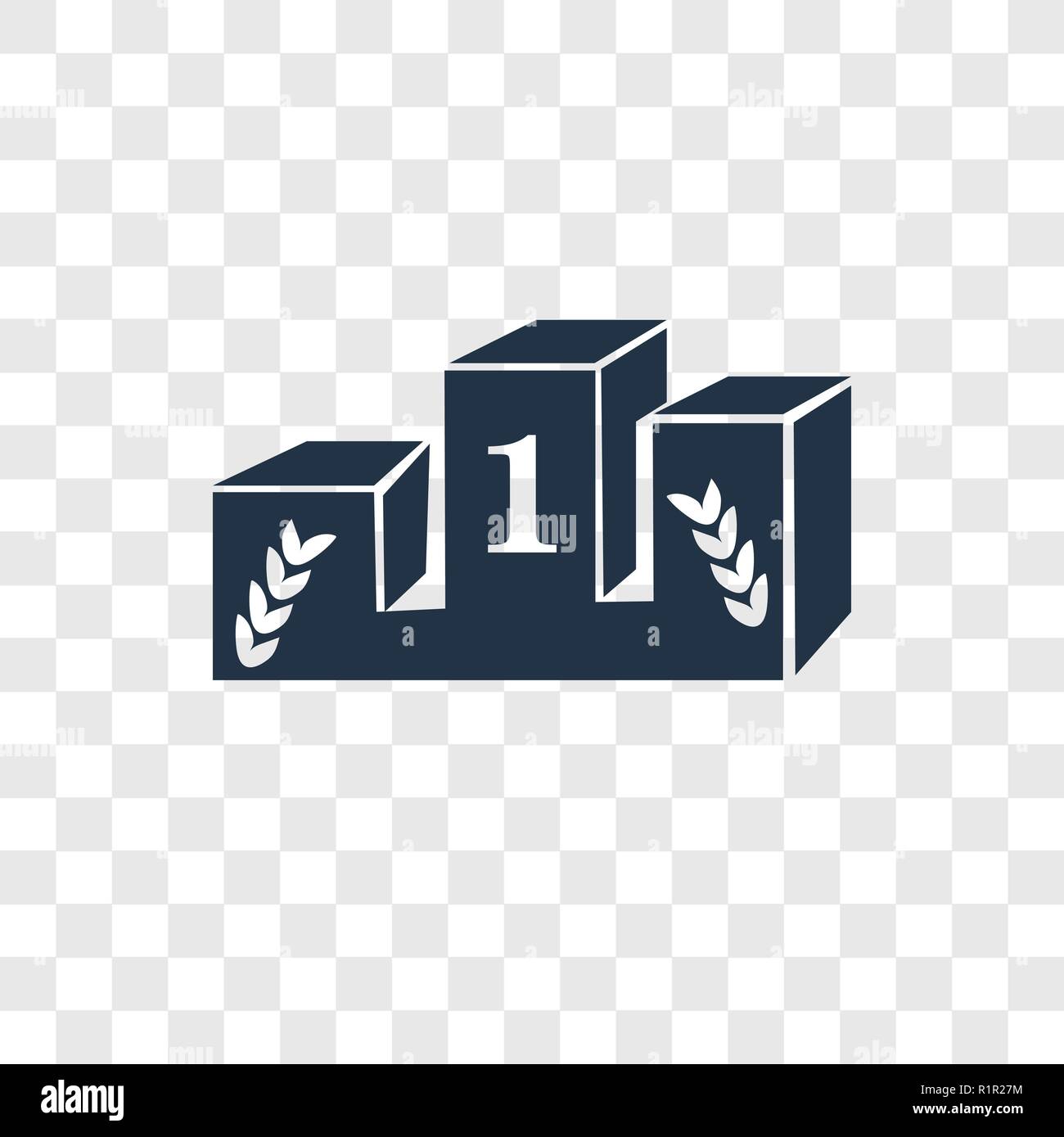 Podium vector icon isolated on transparent background, Podium ...