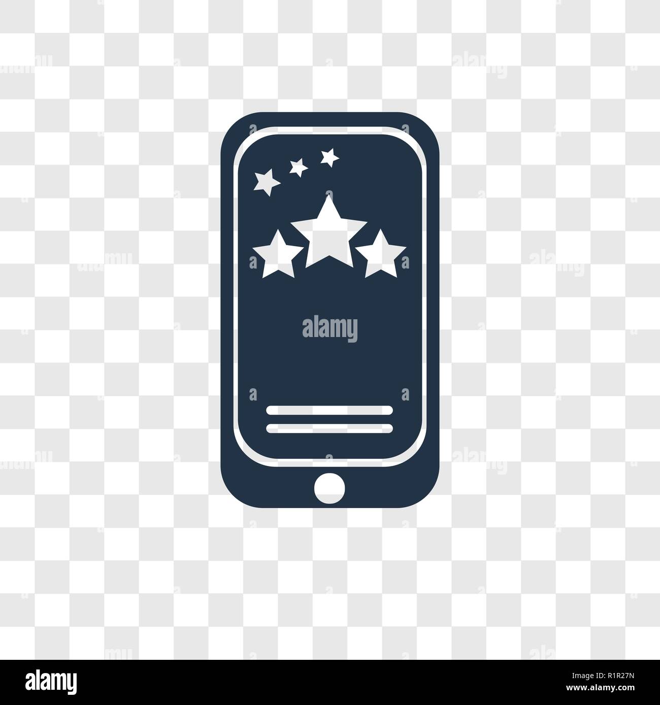 Rating vector icon isolated on transparent background, Rating ...