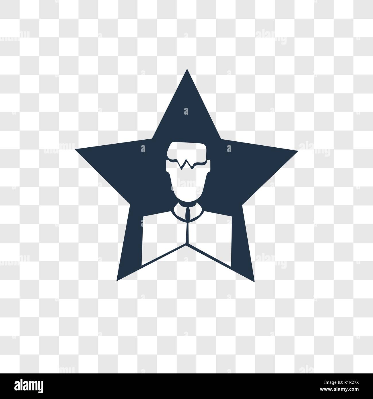 Celebrity vector icon isolated on transparent background, Celebrity ...