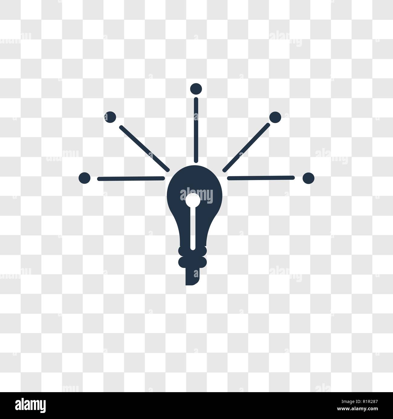 Idea vector icon isolated on transparent background, Idea transparency ...