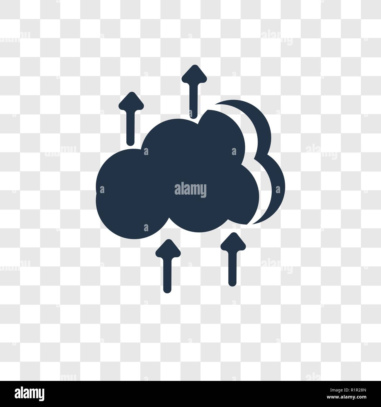 Cloud computing vector icon isolated on transparent background, Cloud computing transparency ...