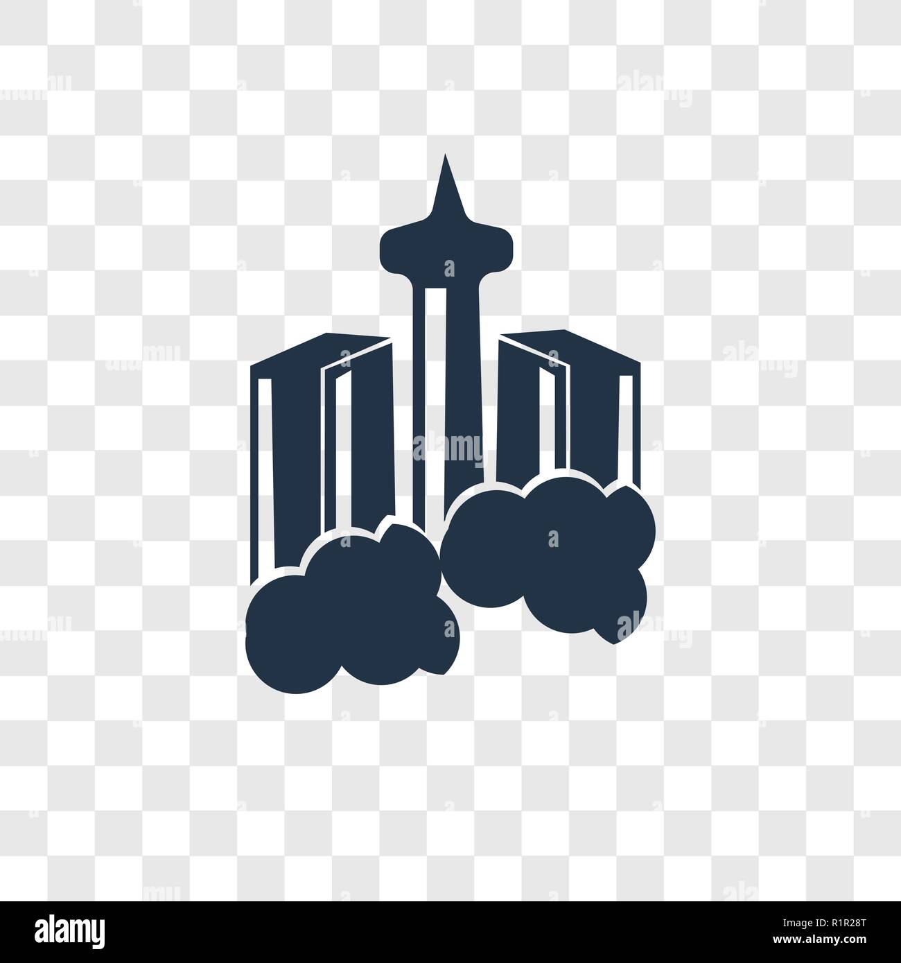 Skyscraper vector icon isolated on transparent background, Skyscraper ...