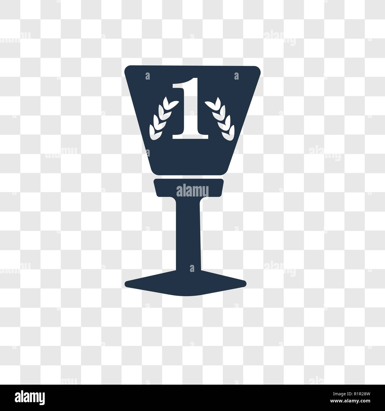 Trophy vector icon isolated on transparent background, Trophy ...