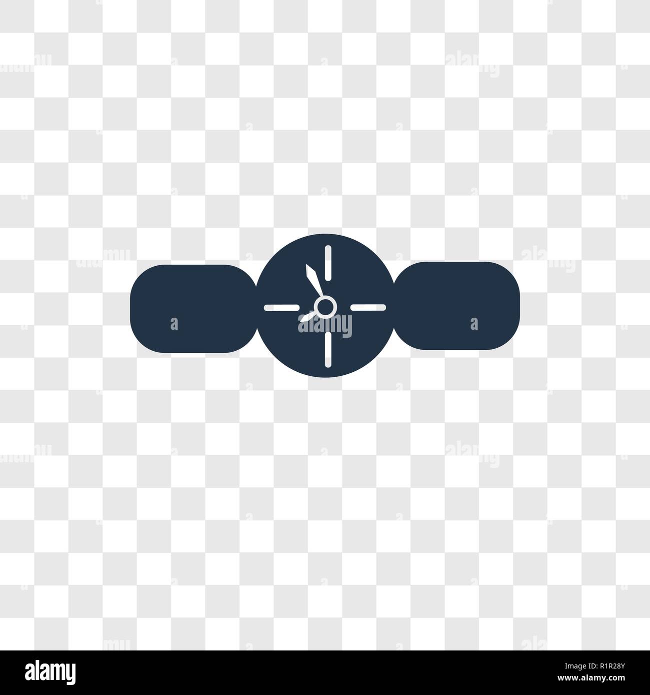 Watch vector icon isolated on transparent background, Watch ...