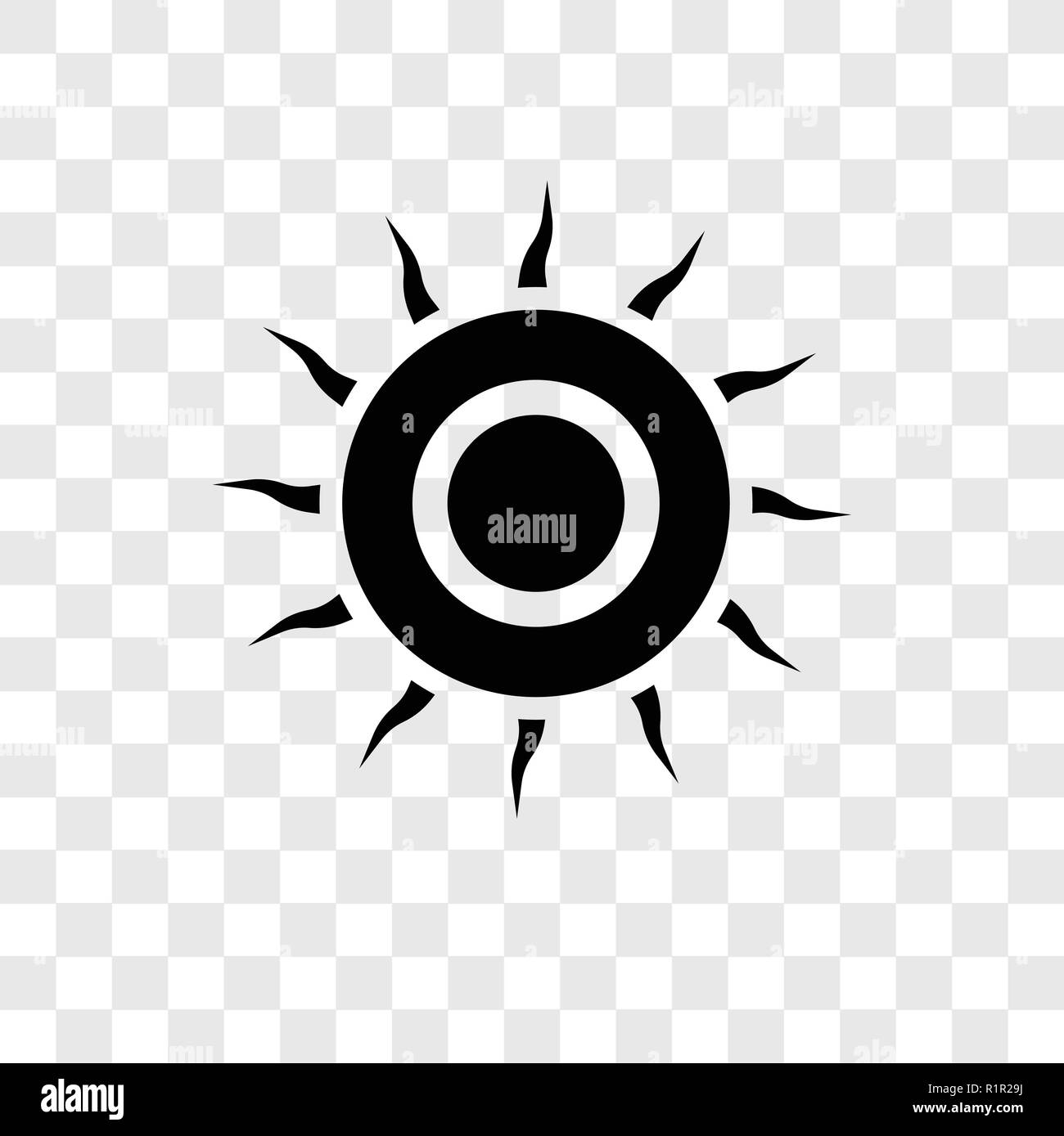 Sunlight vector icon isolated on transparent background, Sunlight ...