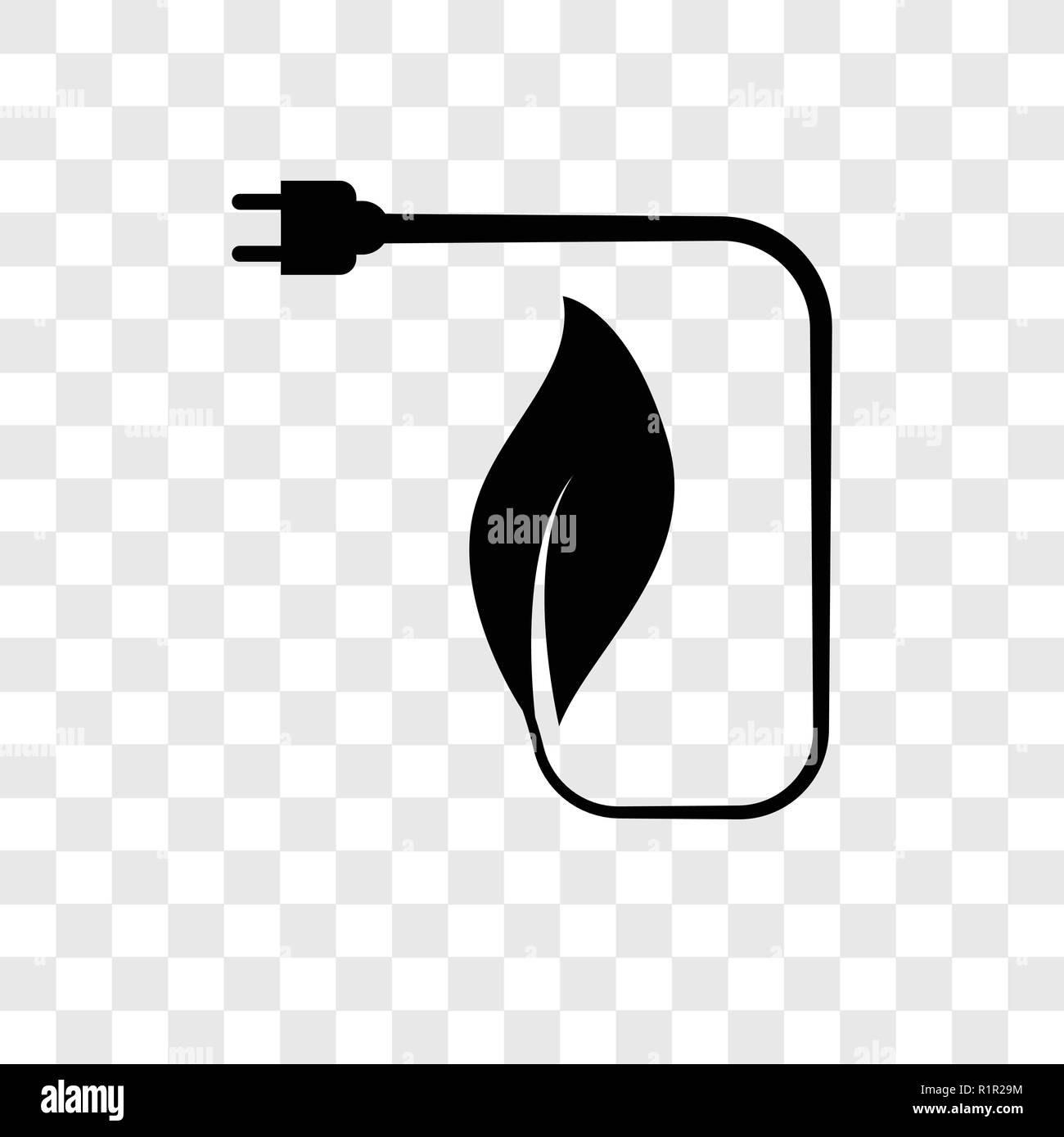 Eco energy vector icon isolated on transparent background, Eco energy ...