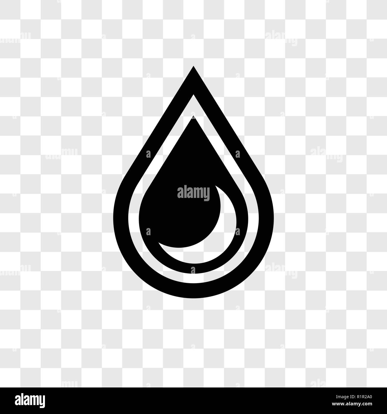 Drop vector icon isolated on transparent background, Drop transparency ...