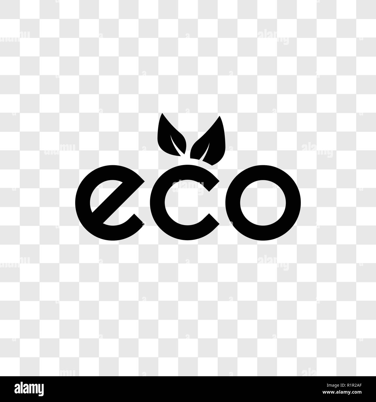 Eco energy vector icon isolated on transparent background, Eco energy ...