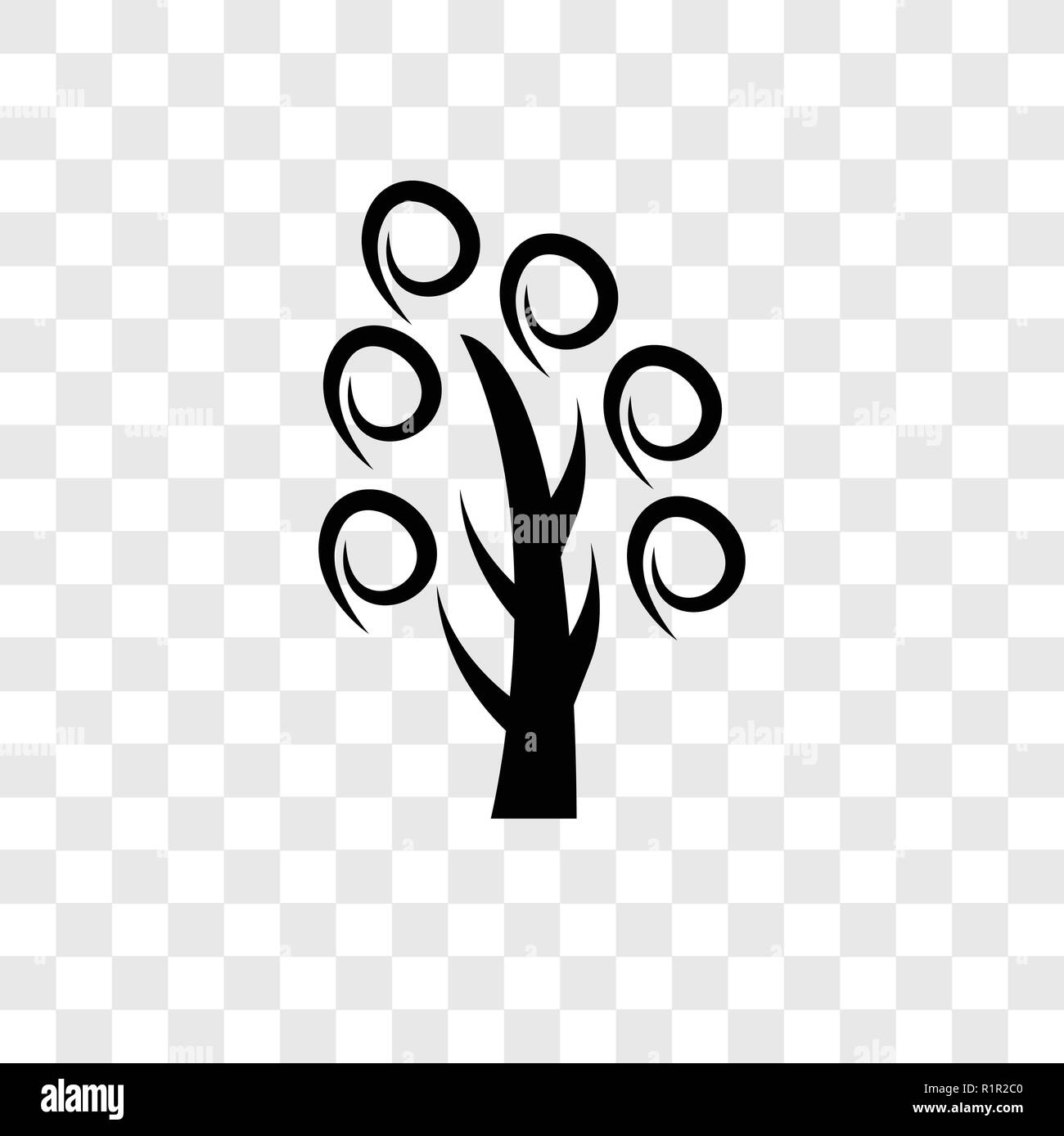 Tree vector icon isolated on transparent background, Tree transparency ...
