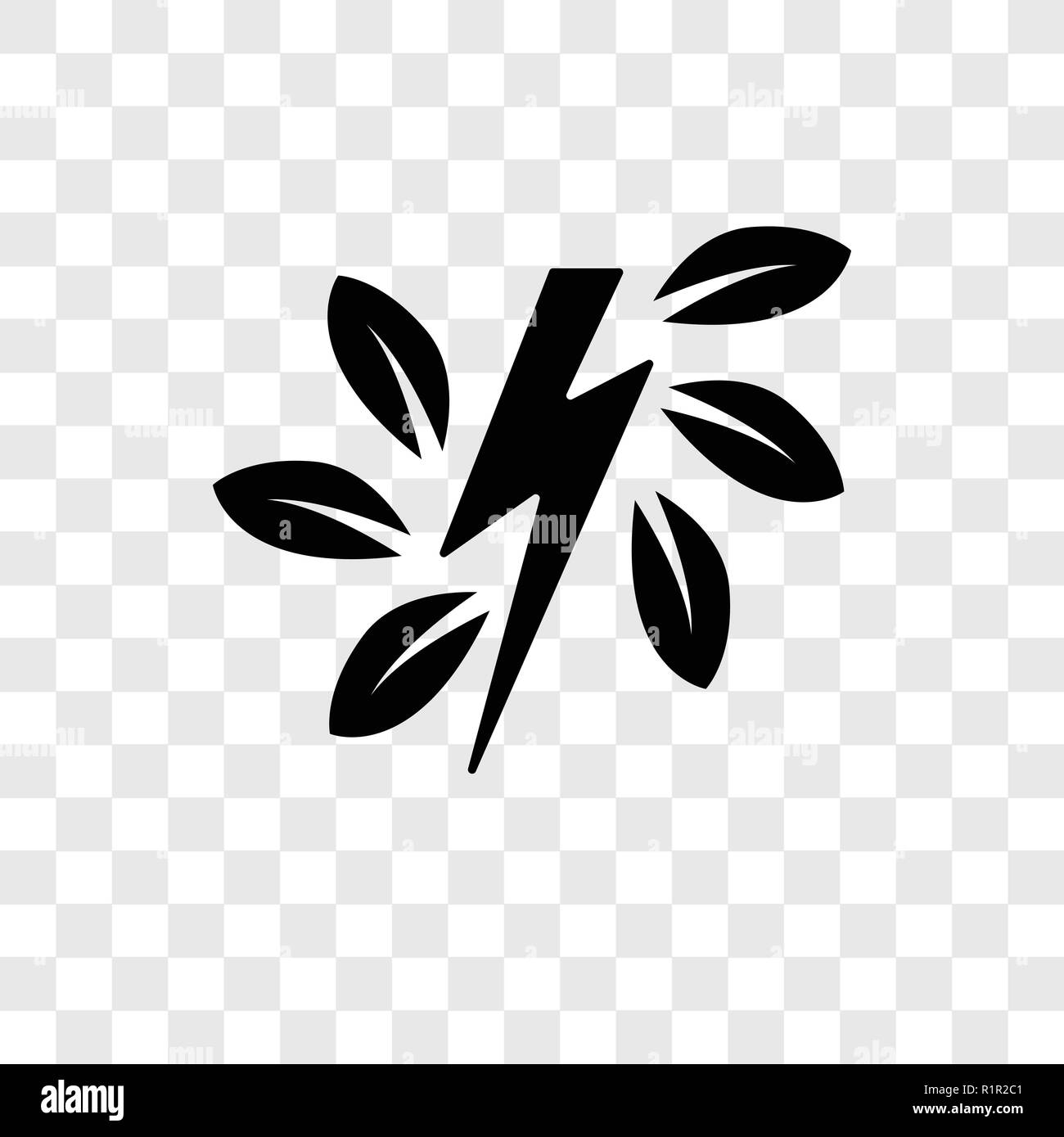 energy source vector icon isolated on transparent background, energy ...