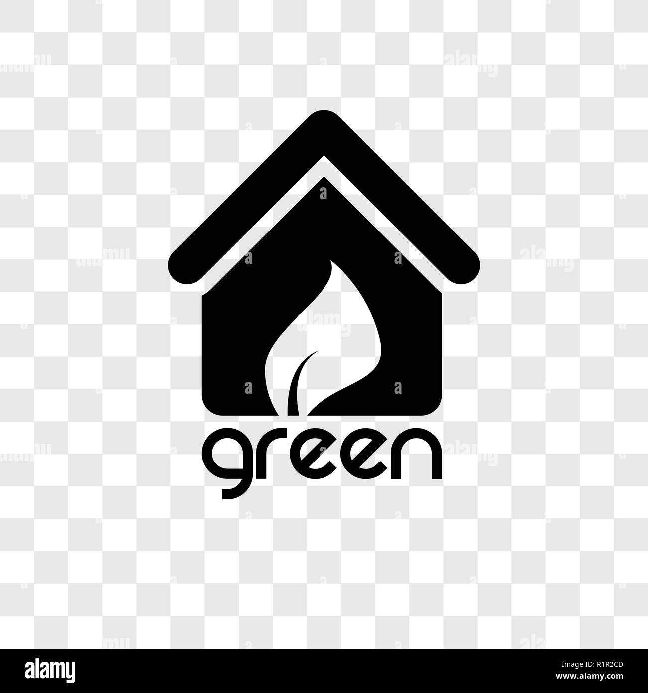 House vector icon isolated on transparent background, House ...
