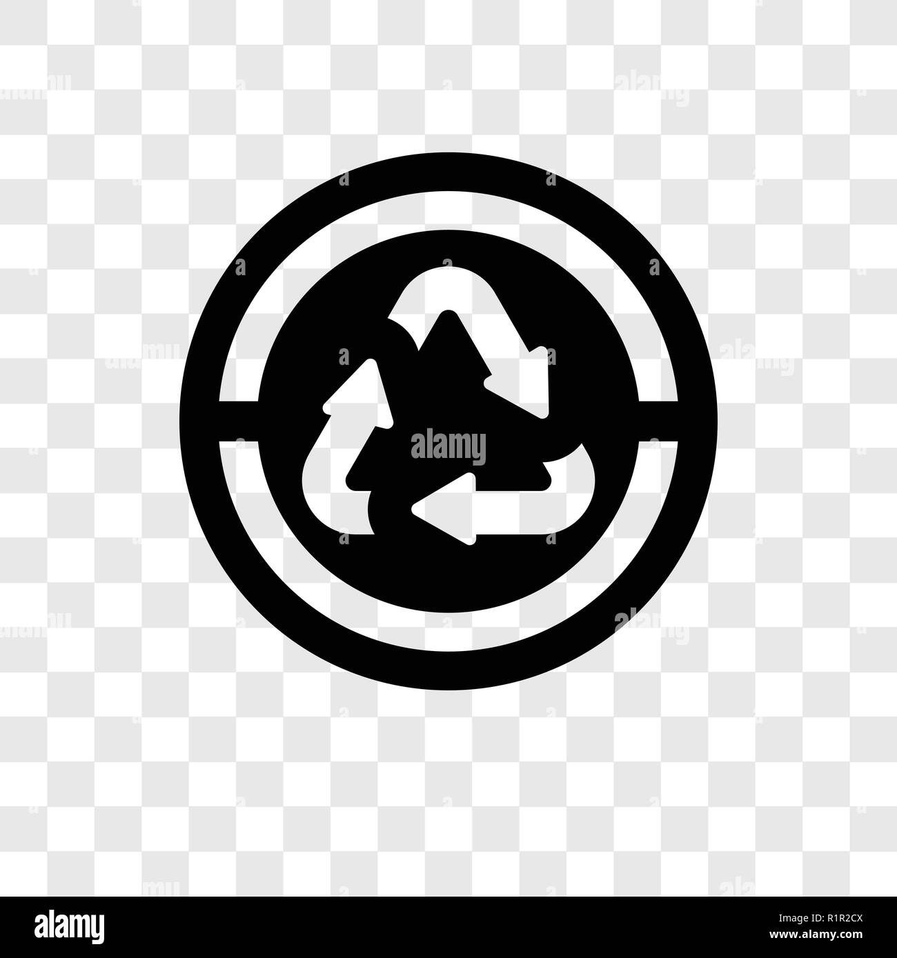 Recycle arrows vector icon isolated on transparent background, Recycle ...