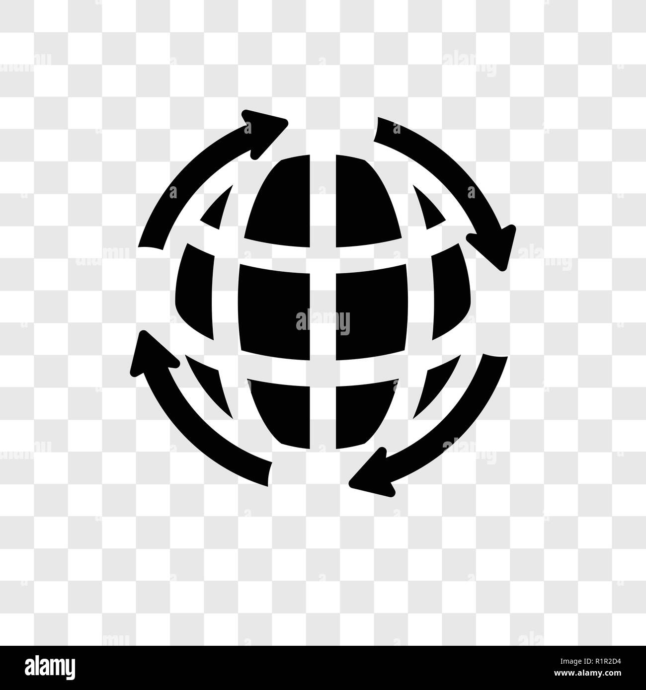 Global vector icon isolated on transparent background, Global ...