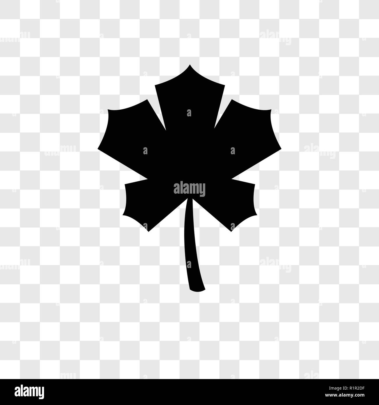 Mapple leaf vector icon isolated on transparent background, Mapple leaf ...