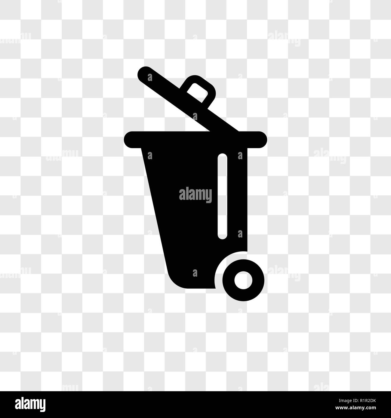 Dust bin vector icon isolated on transparent background, Dust bin ...