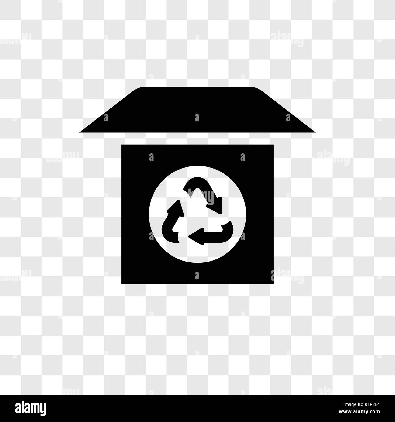 Ecological house vector icon isolated on transparent background ...