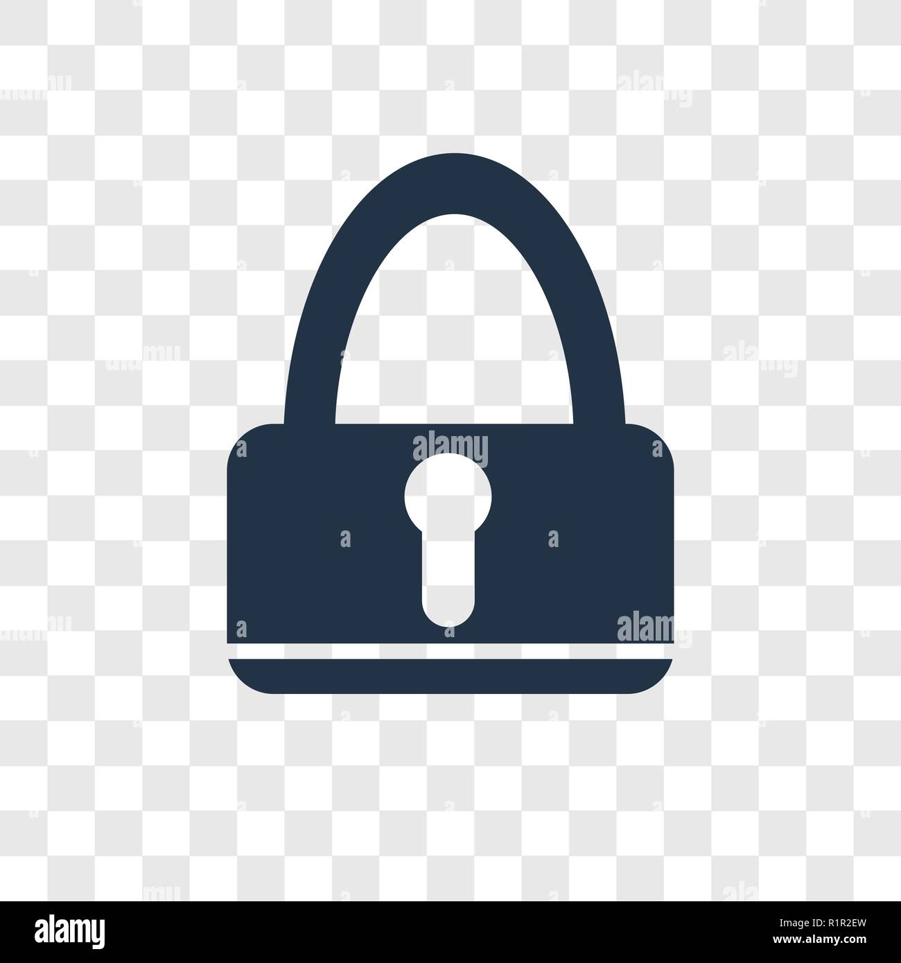 Lock vector icon isolated on transparent background, Lock transparency ...