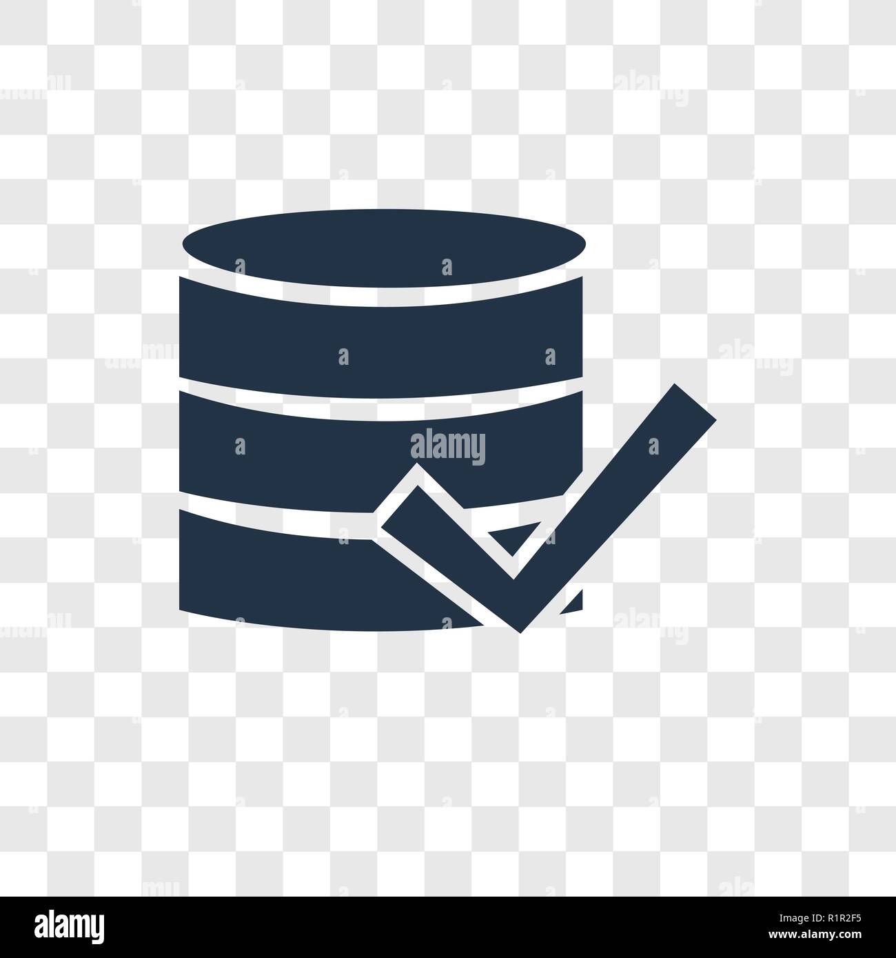 Verification vector icon isolated on transparent background ...