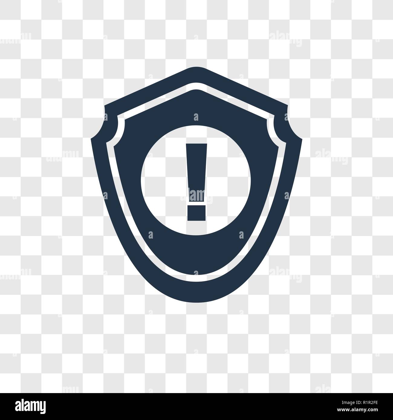 Warning vector icon isolated on transparent background, Warning ...