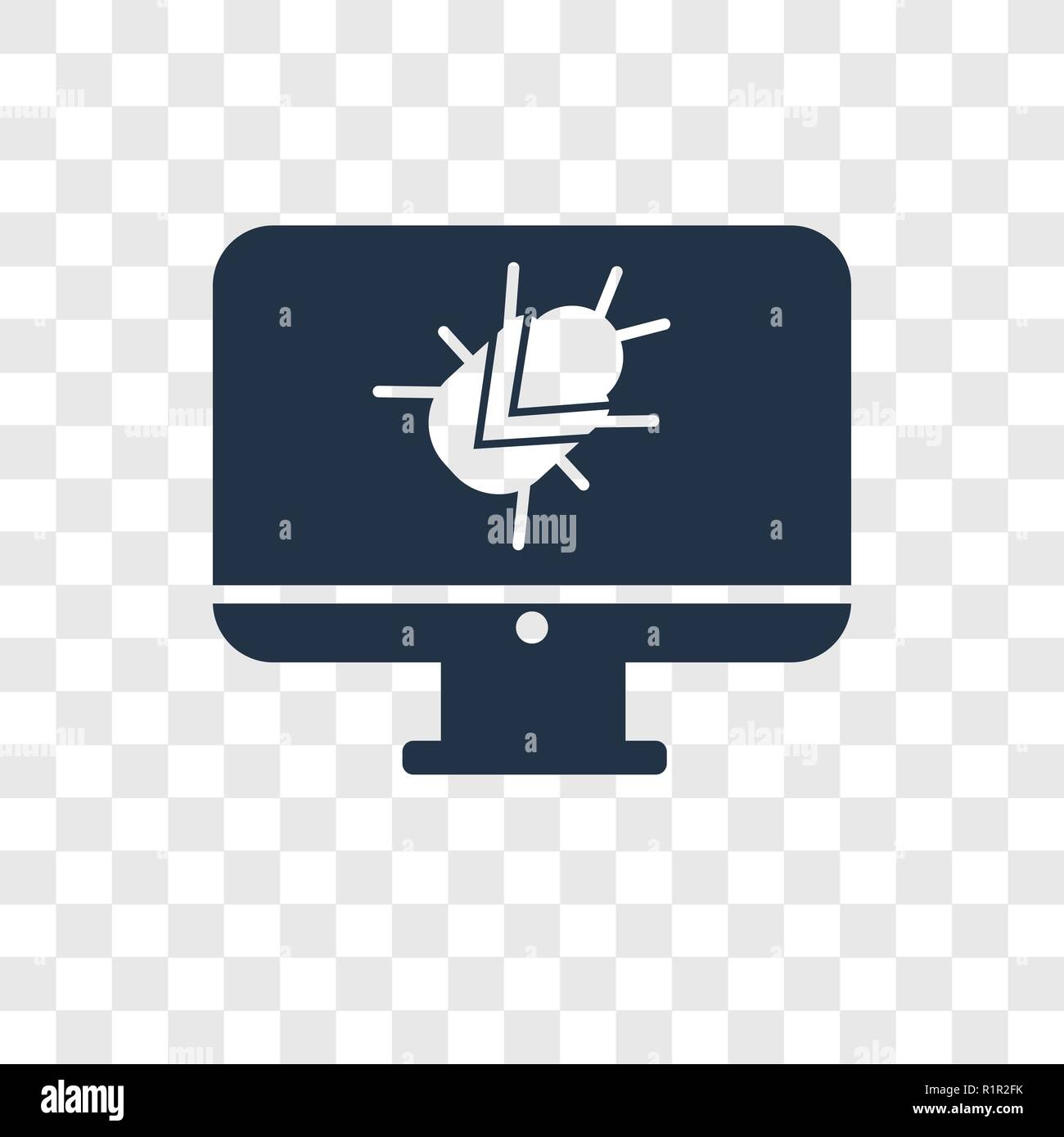 Infected vector icon isolated on transparent background, Infected ...