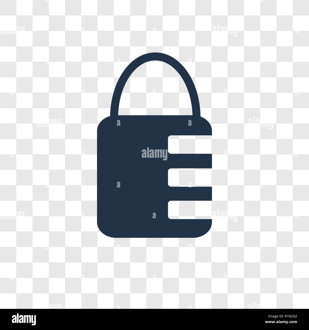 Padlock vector icon isolated on transparent background, Padlock ...