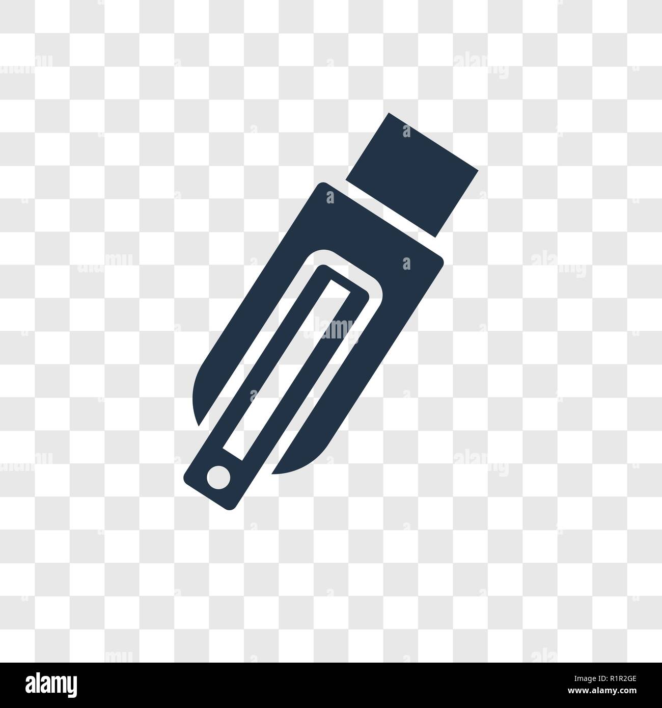 Pendrive vector icon isolated on transparent background, Pendrive ...