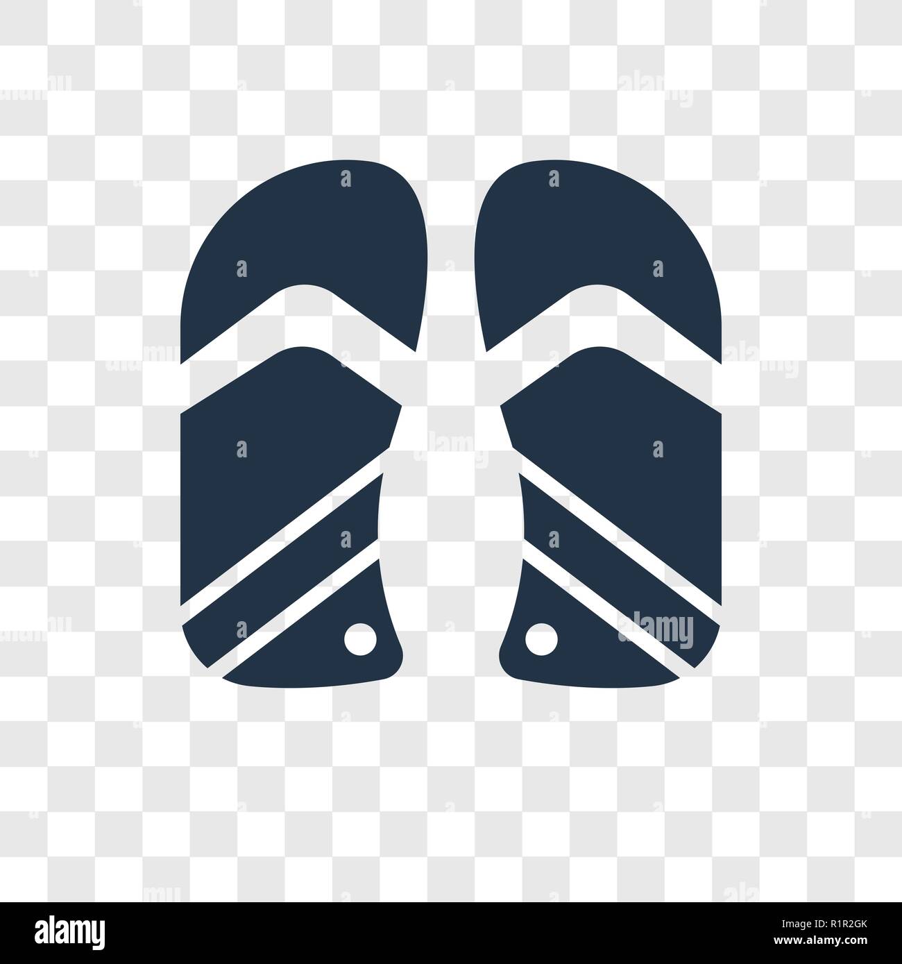 Flip flops vector icon isolated on transparent background, Flip flops ...