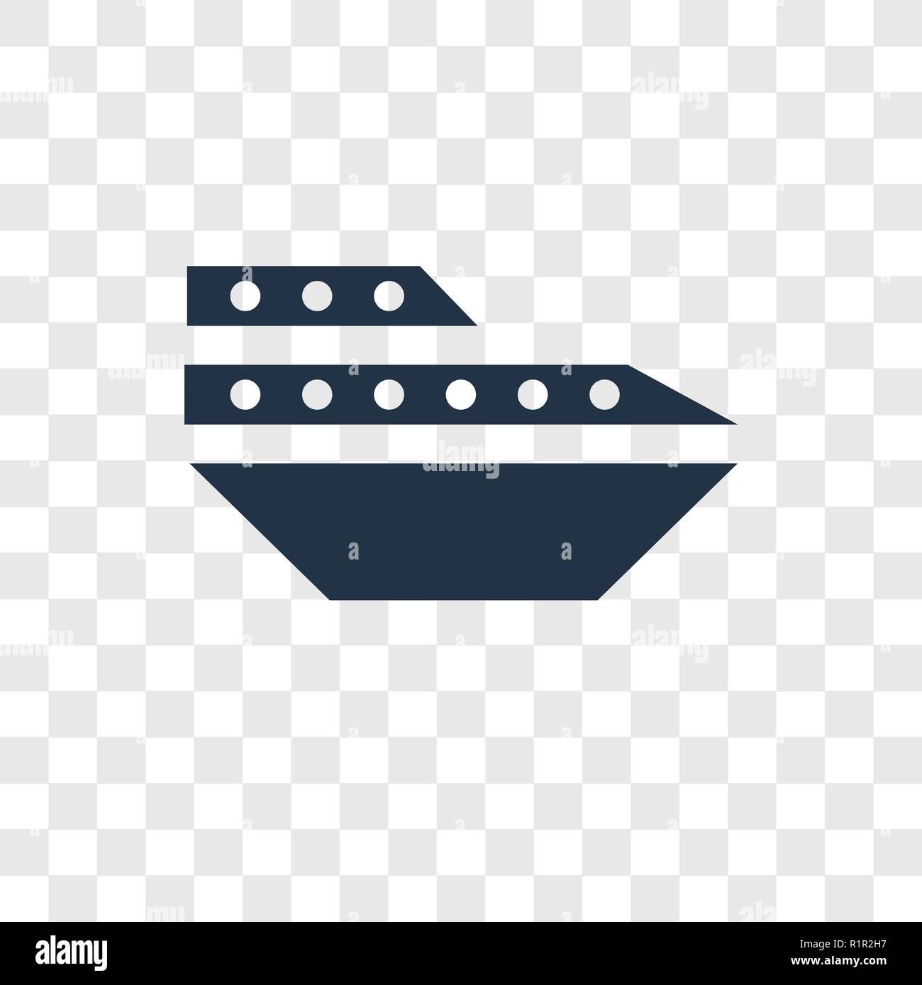 Cruise vector icon isolated on transparent background, Cruise ...