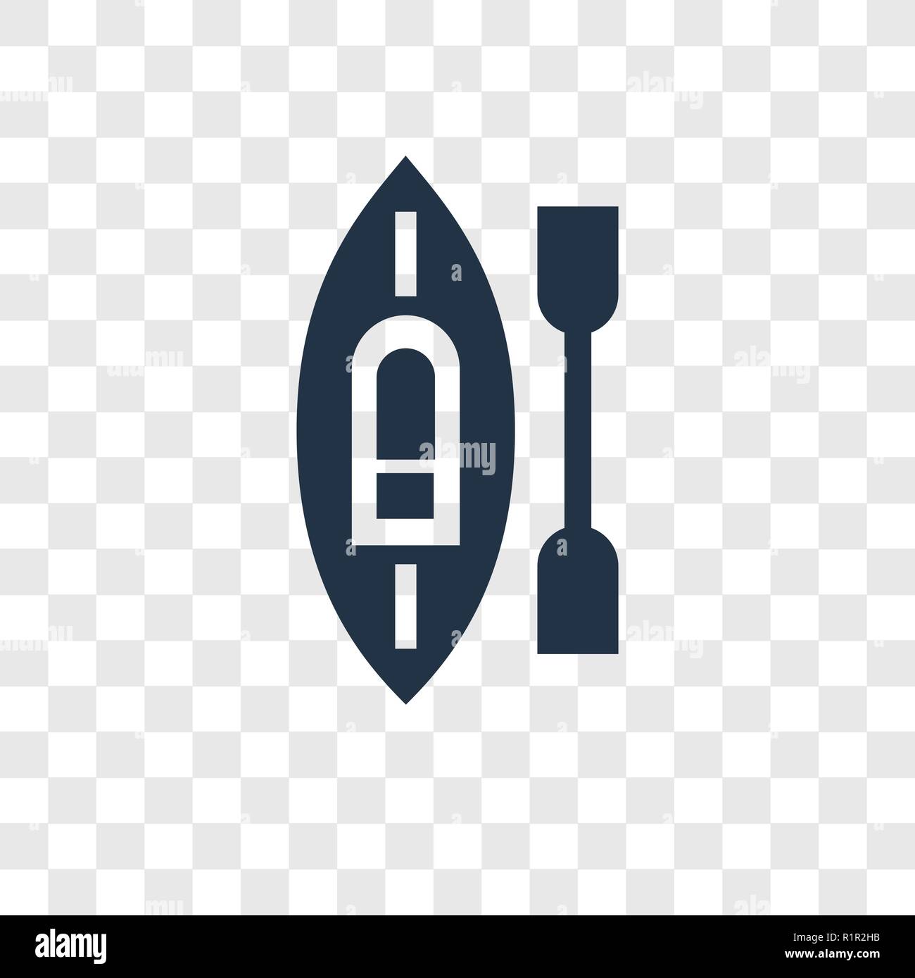 Kayak vector icon isolated on transparent background, Kayak ...