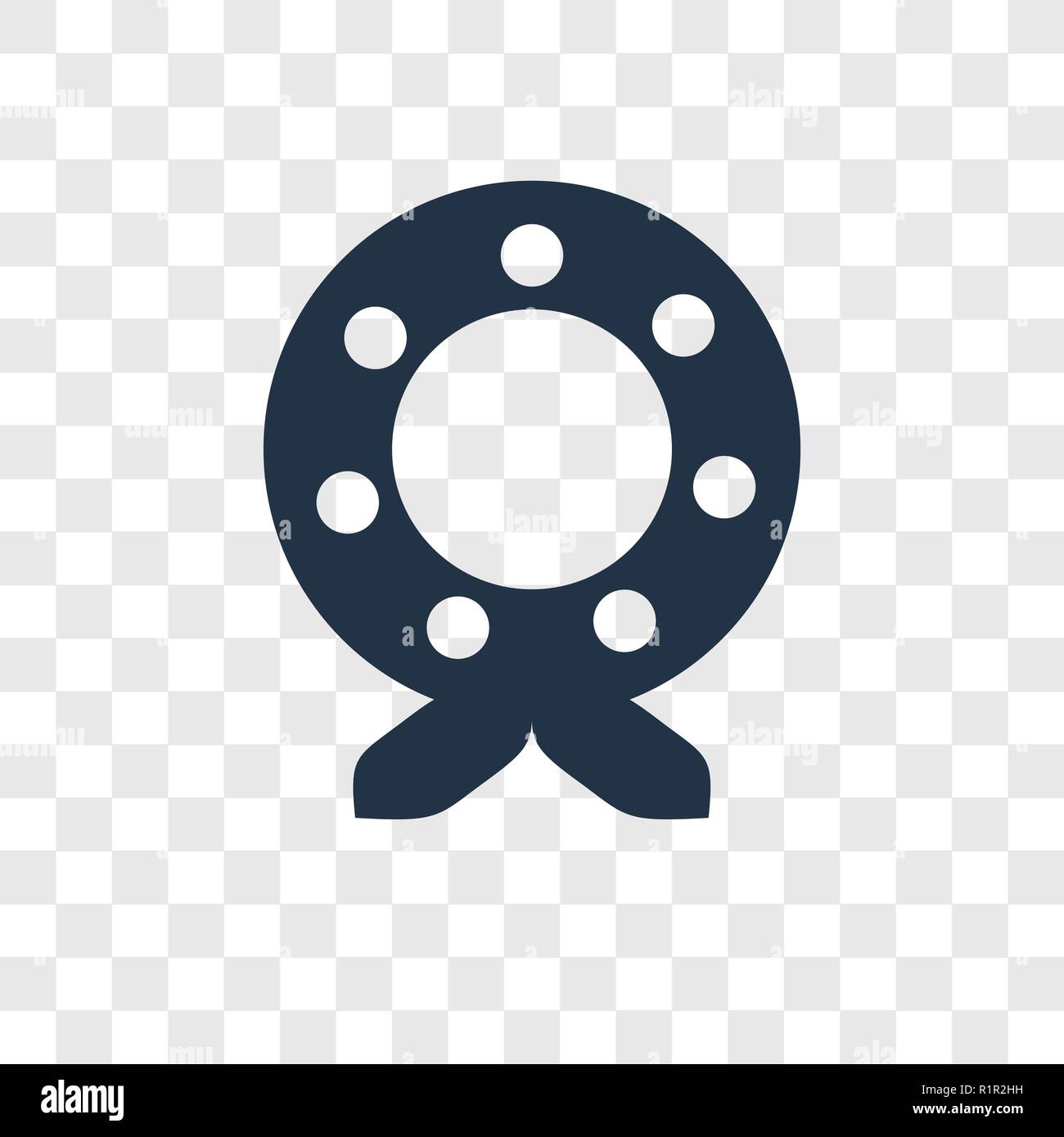 Wreath vector icon isolated on transparent background, Wreath ...