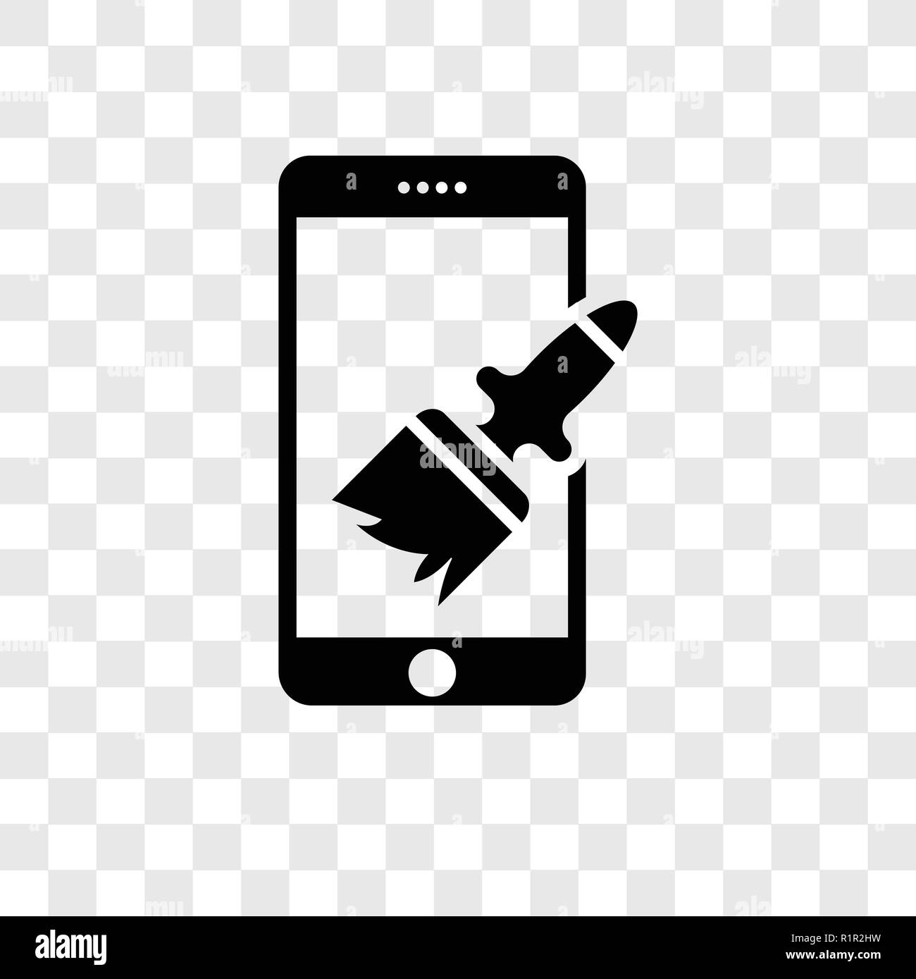 Paint brush vector icon isolated on transparent background, Paint brush ...