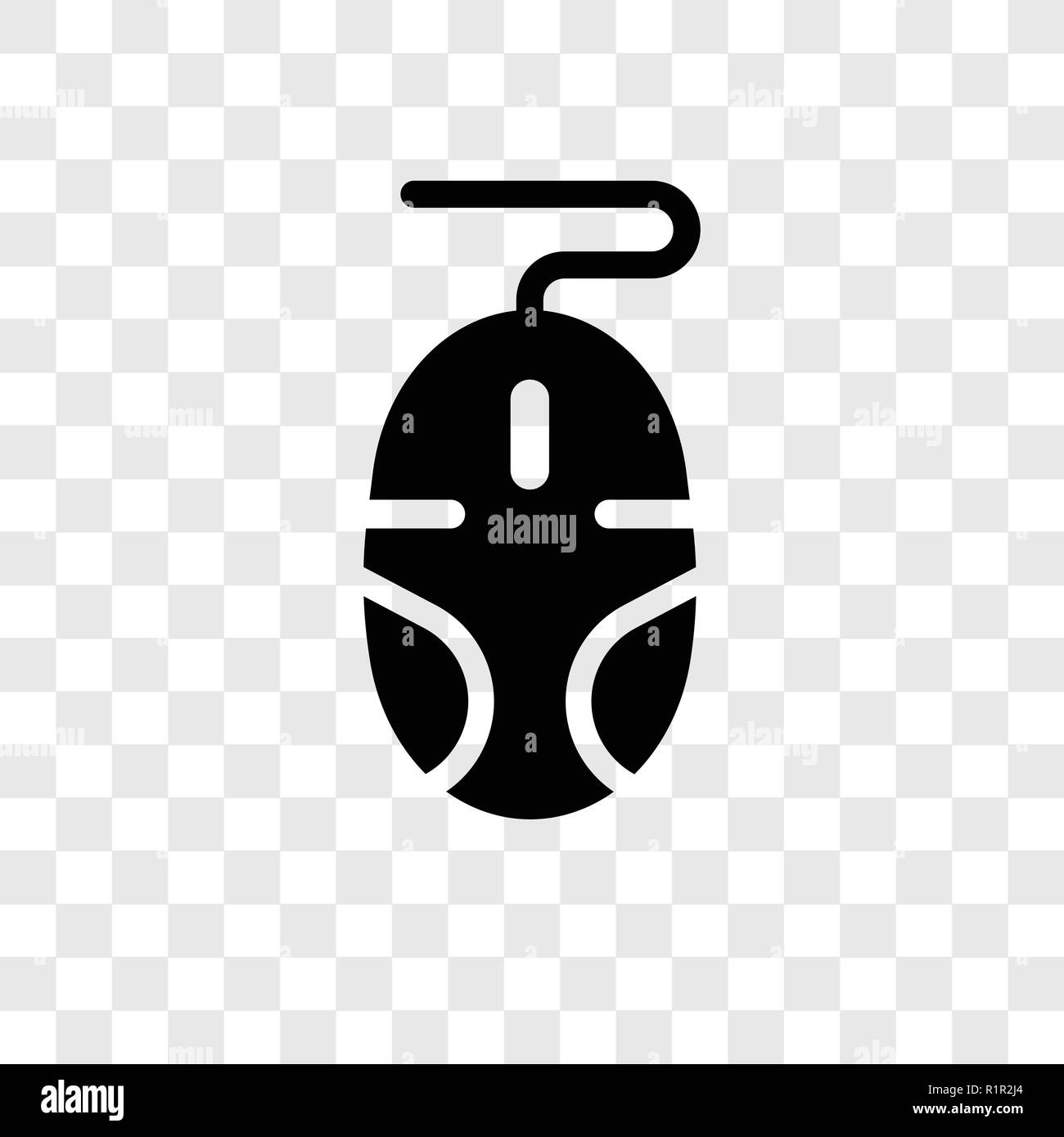 Computer Mouse vector icon isolated on transparent background, Computer ...