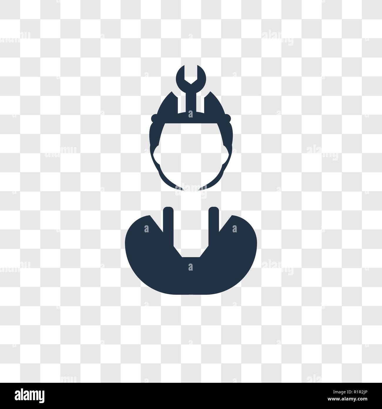 Engineer vector icon isolated on transparent background, Engineer ...