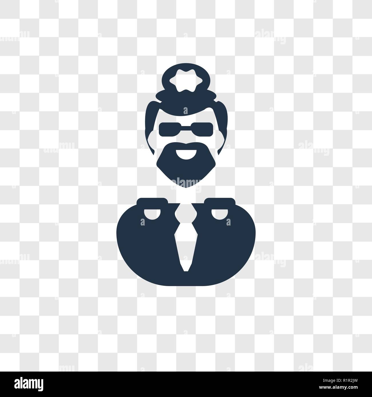 Pilot vector icon isolated on transparent background, Pilot ...