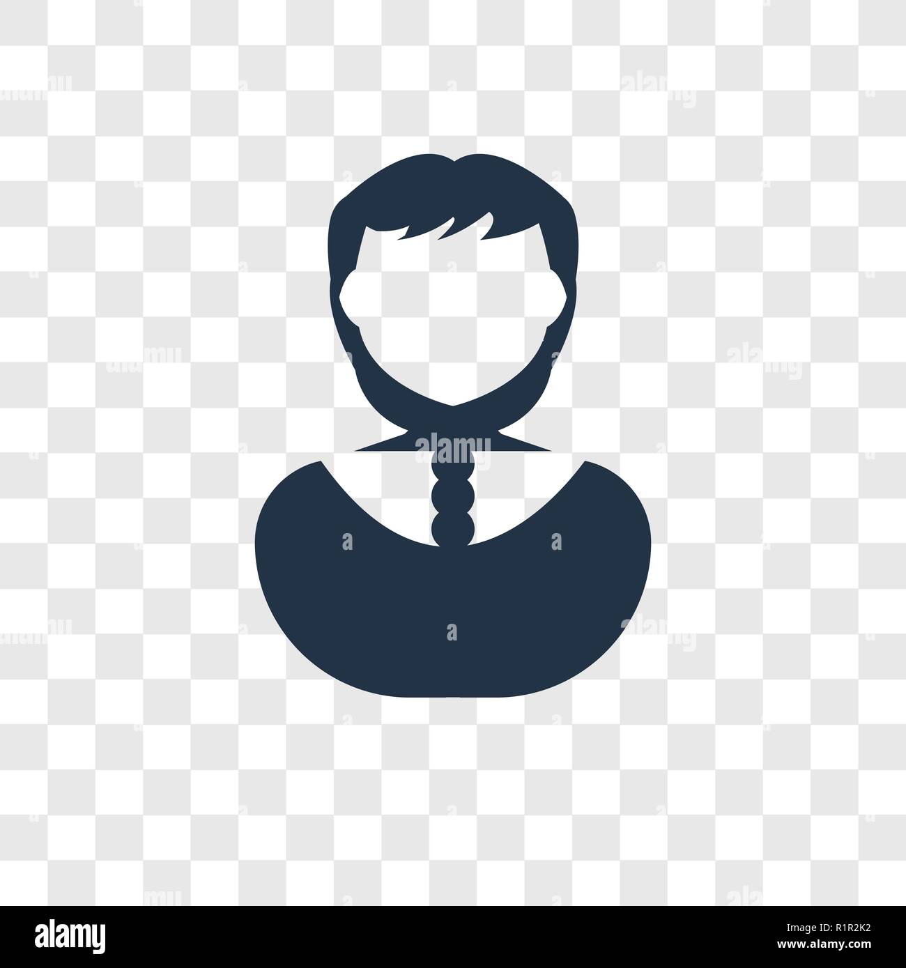Woman vector icon isolated on transparent background, Woman ...
