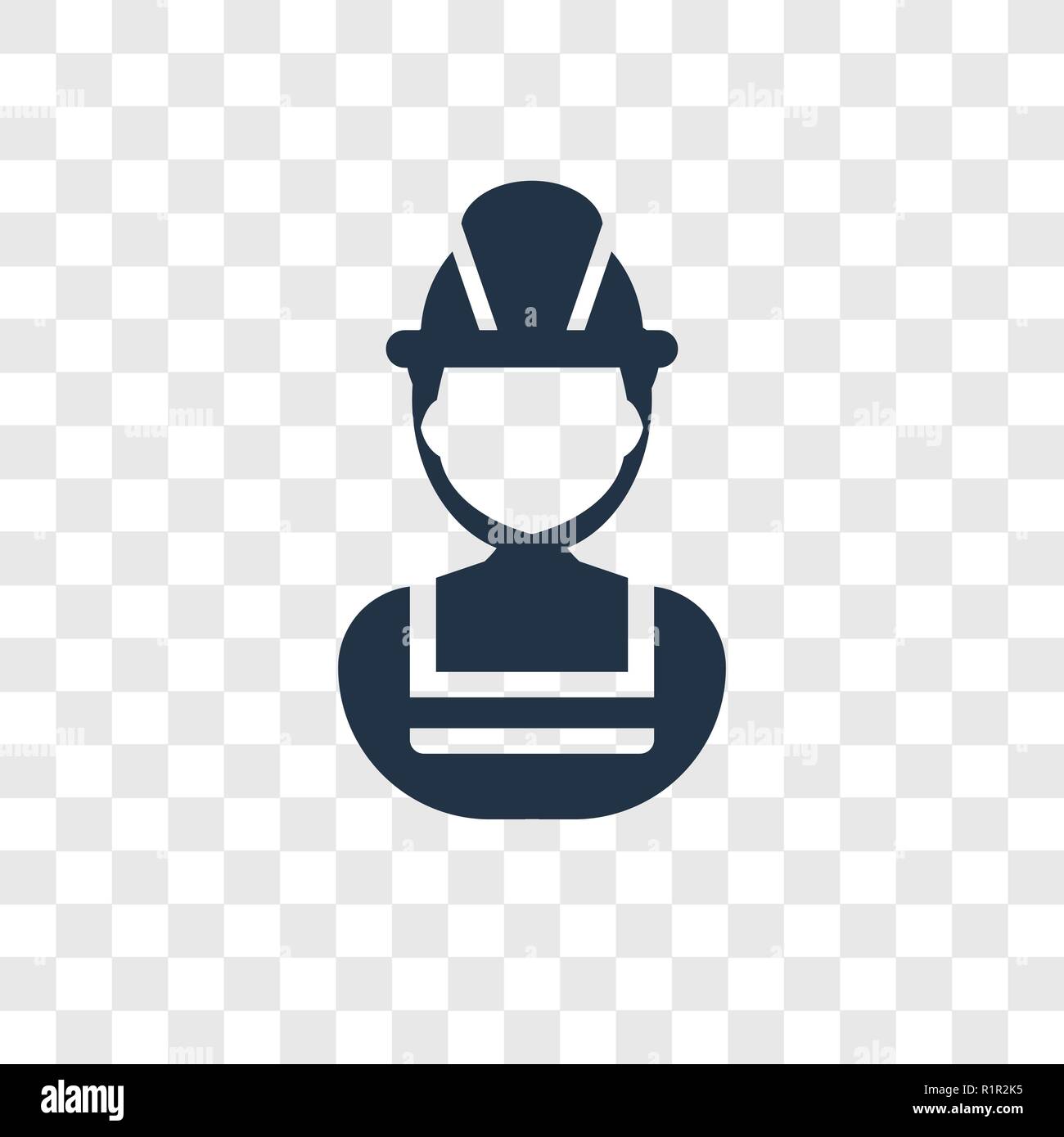 Worker vector icon isolated on transparent background, Worker ...