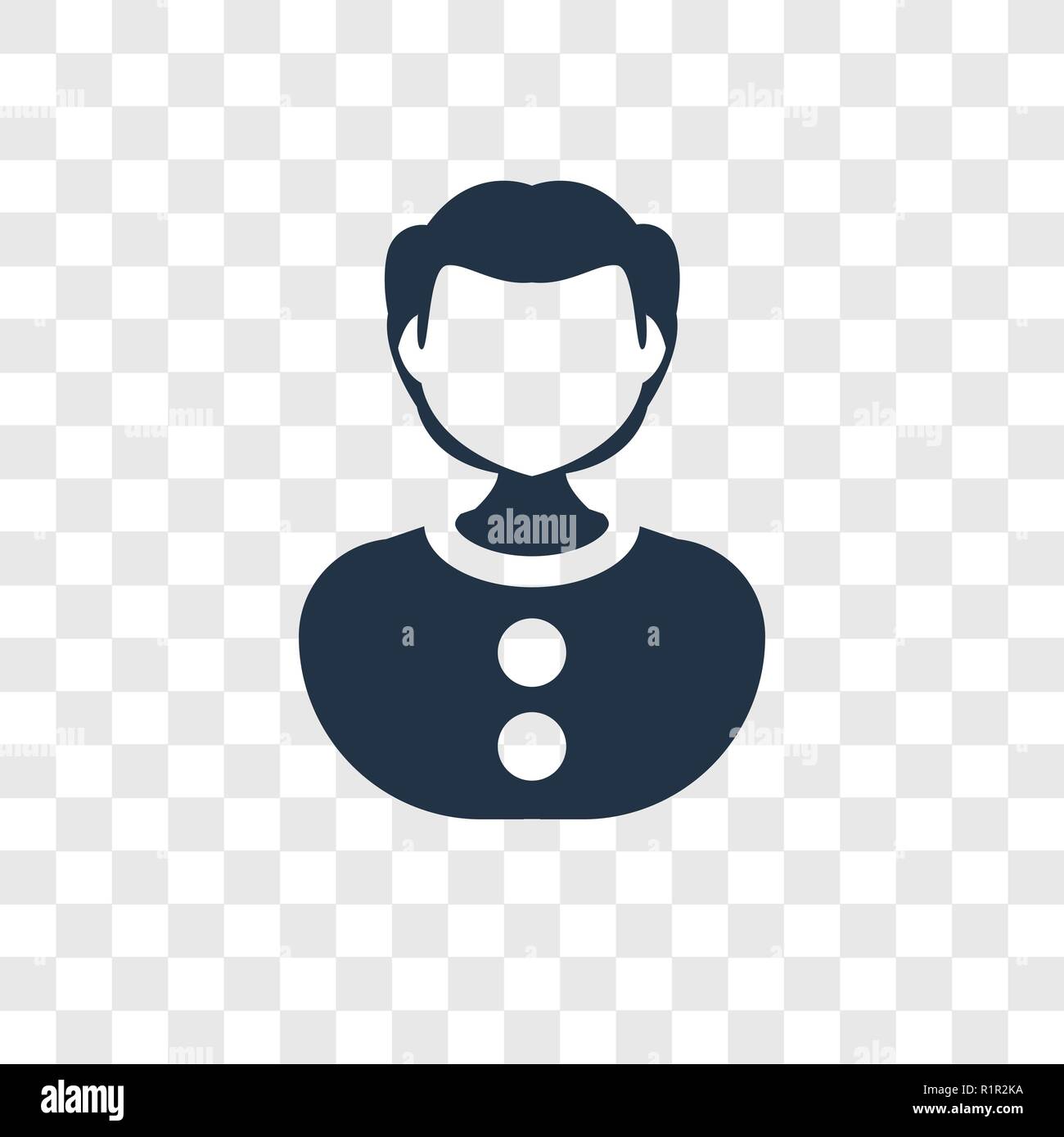 Man vector icon isolated on transparent background, Man transparency ...