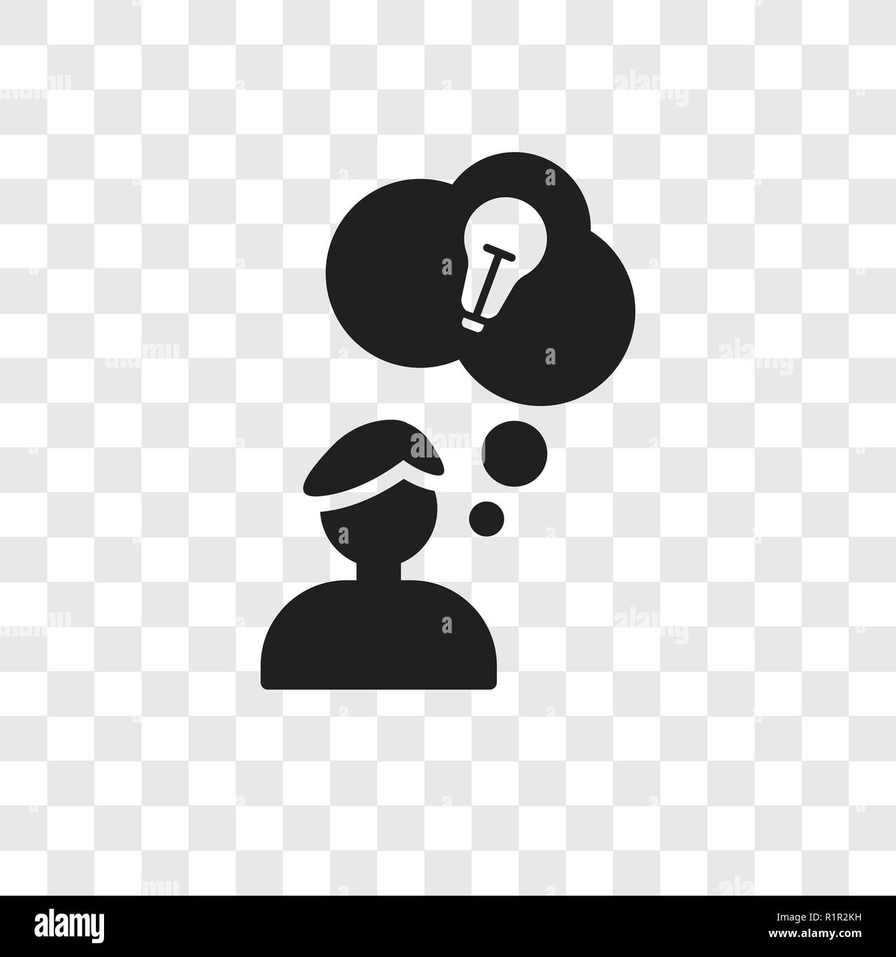 Having an idea vector icon isolated on transparent background, Having ...