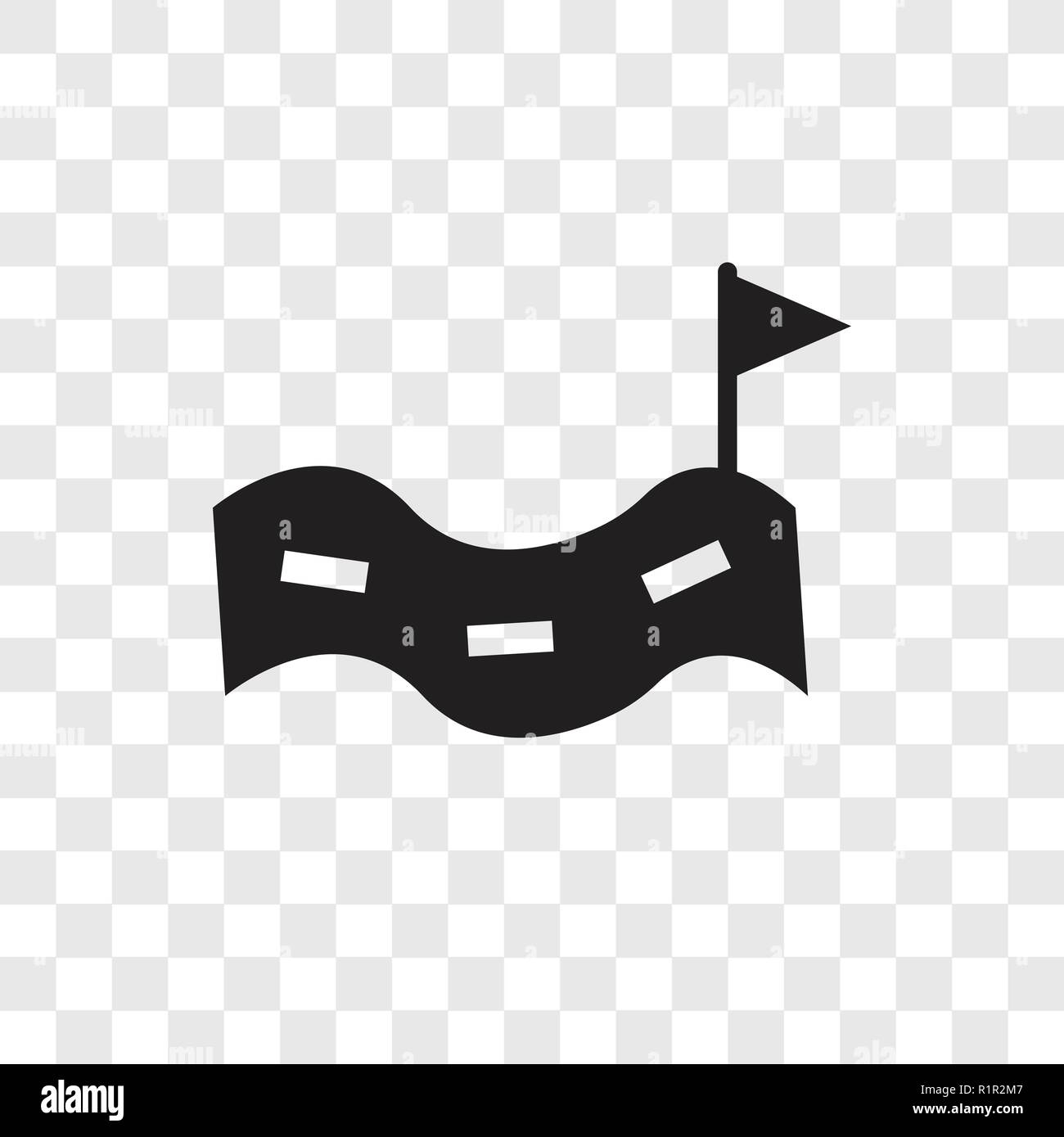 Location flag vector icon isolated on transparent background, Location ...