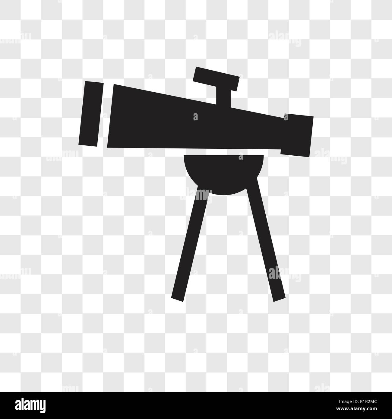 Telescope vector icon isolated on transparent background, Telescope ...