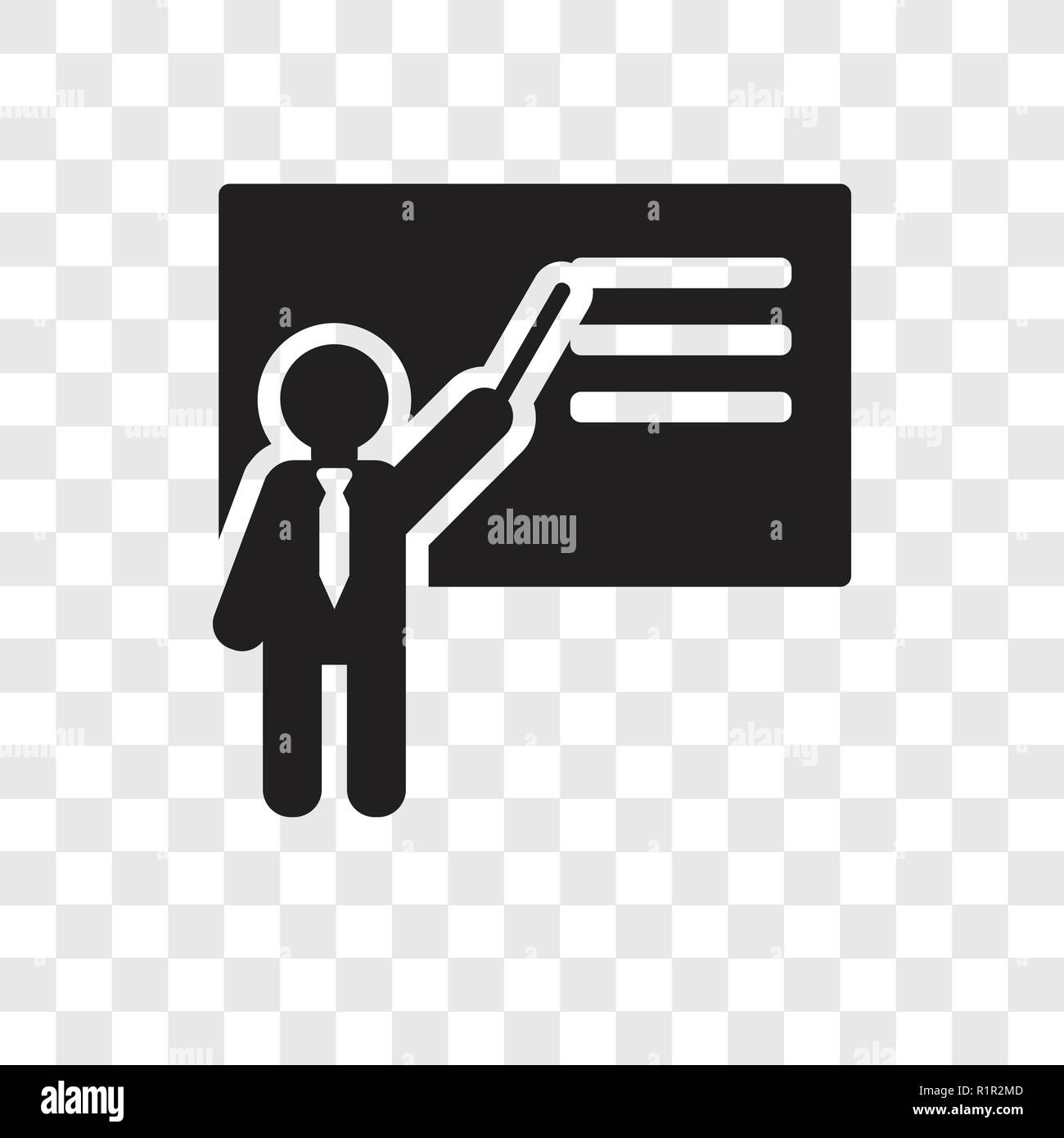 Teach vector icon isolated on transparent background, Teach ...