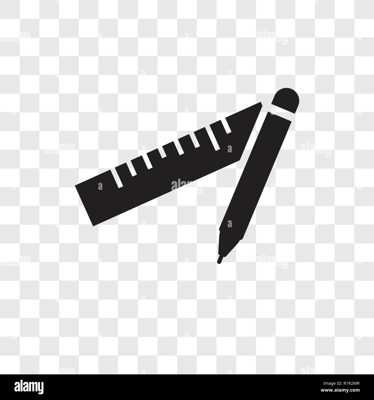 School supplies vector icon isolated on transparent background, School ...