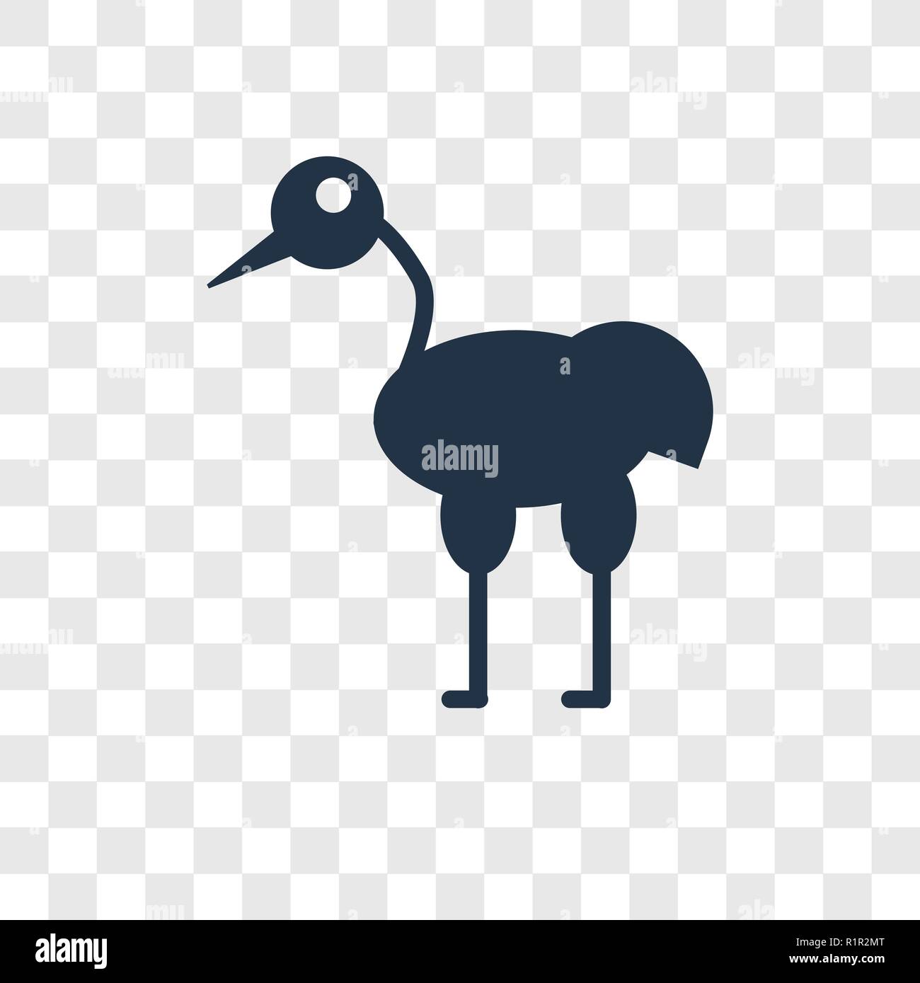Stork vector icon isolated on transparent background, Stork ...