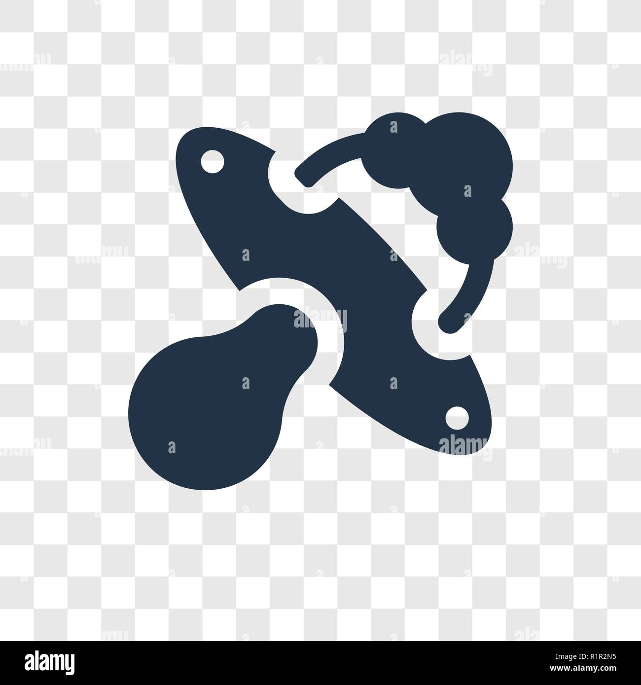 Pacifier vector icon isolated on transparent background, Pacifier ...