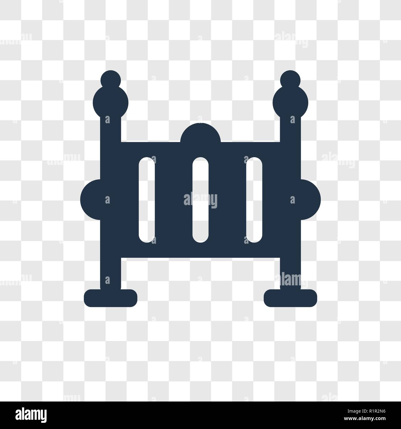 Cradle vector icon isolated on transparent background, Cradle ...