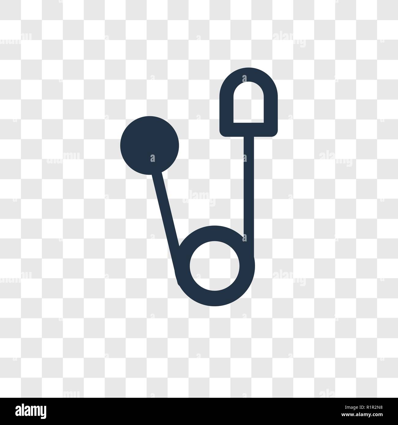 Pin vector icon isolated on transparent background, Pin transparency ...
